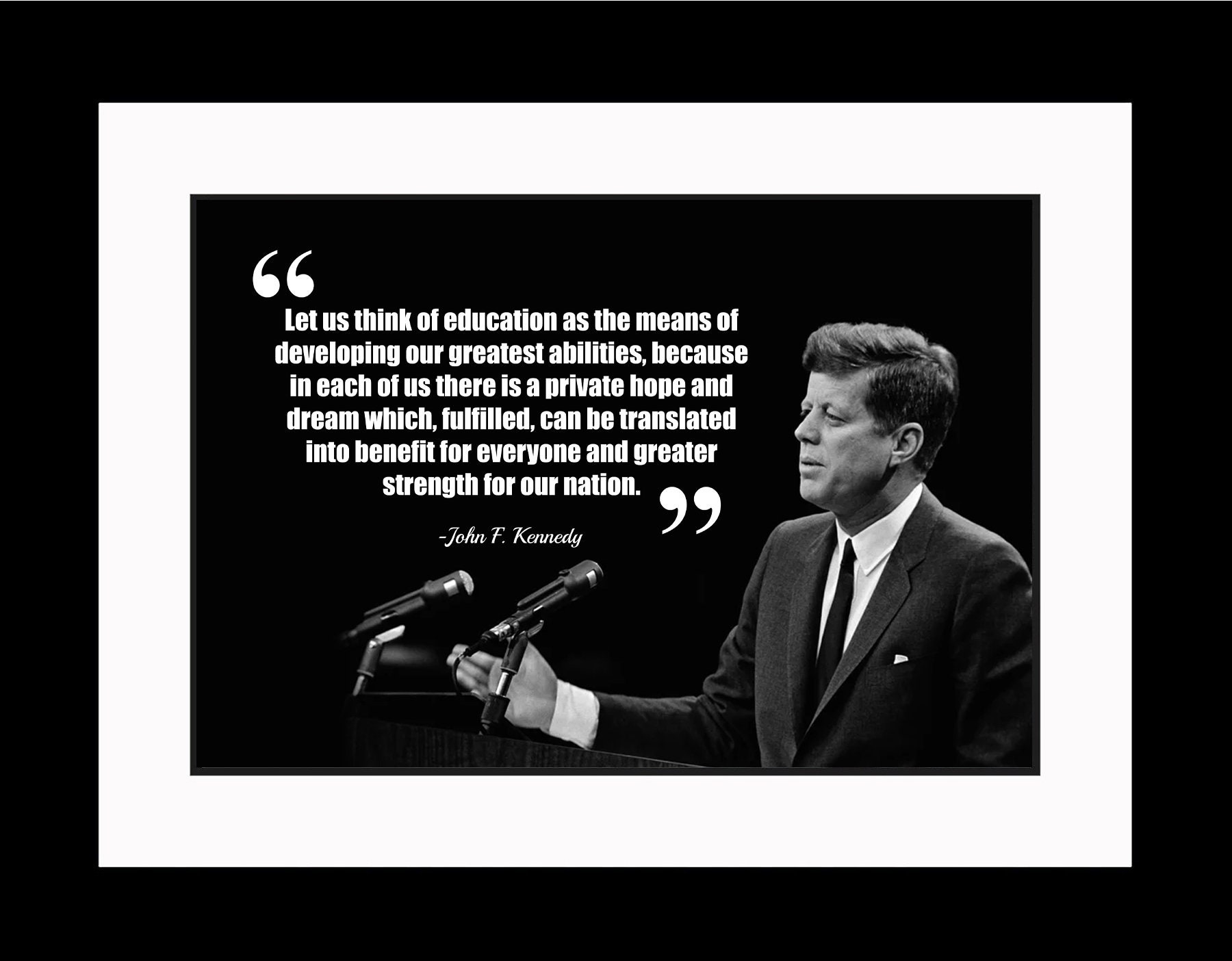John F. Kennedy Let Us Poster, Print, Picture or Framed Photograph - Etsy