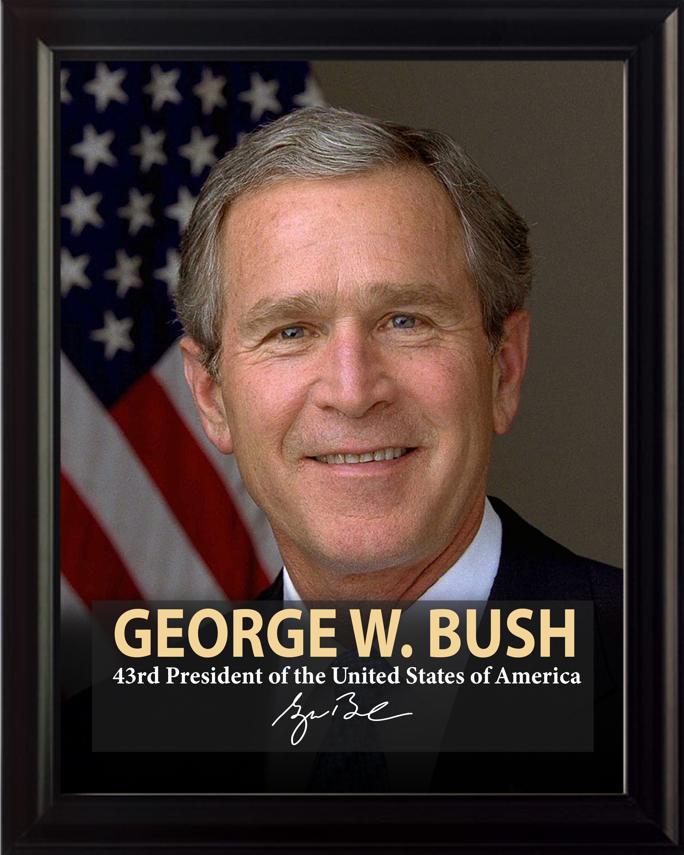 George H. W. Bush 43rd President Poster Picture or Framed Wall Art - Etsy