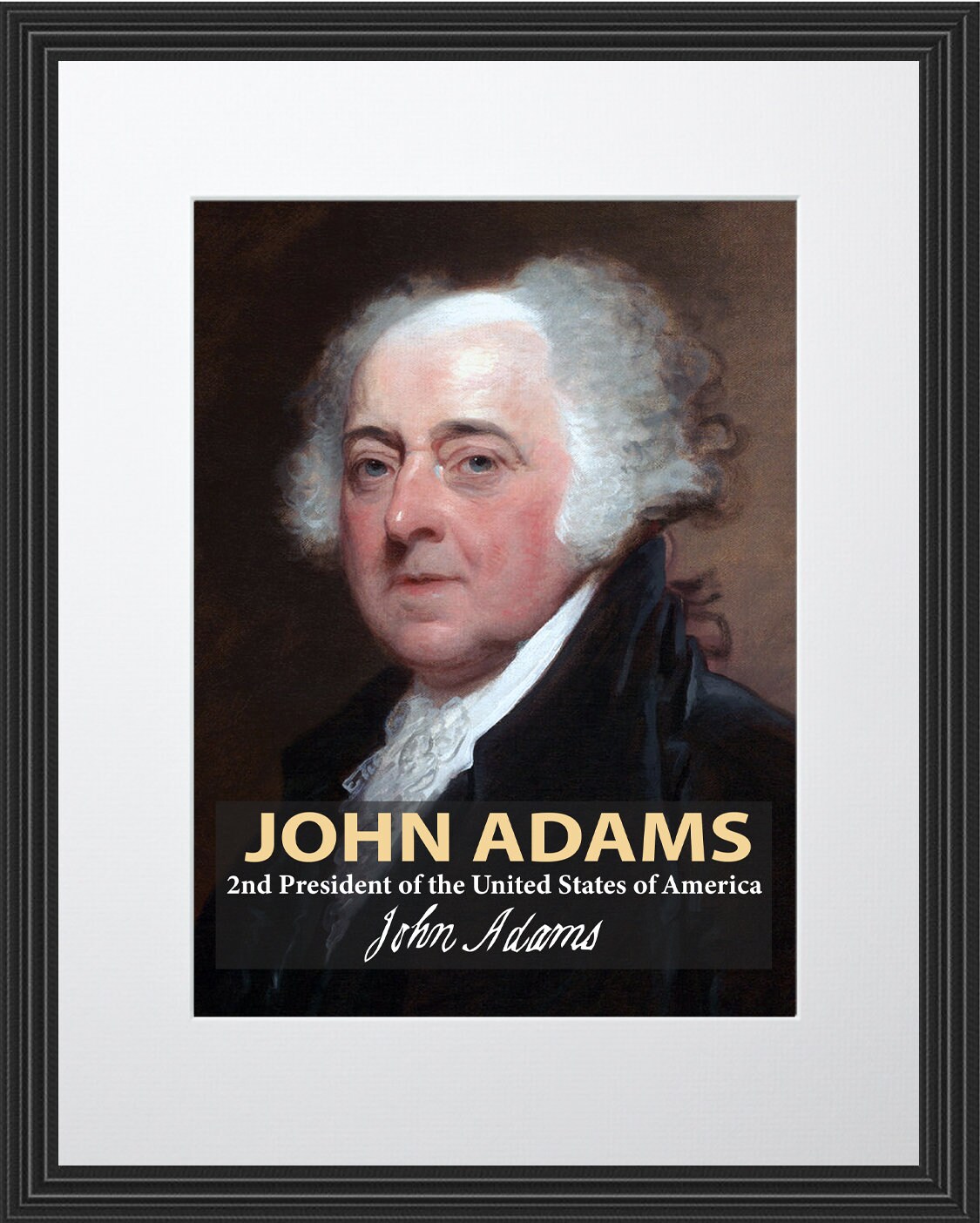 John Adams 2nd President Poster Picture or Framed Wall Art | Etsy