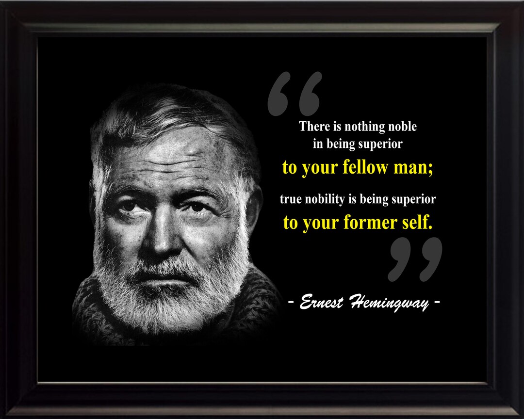 Ernest Hemingway There is Nothing Poster, Print, Picture or Framed ...