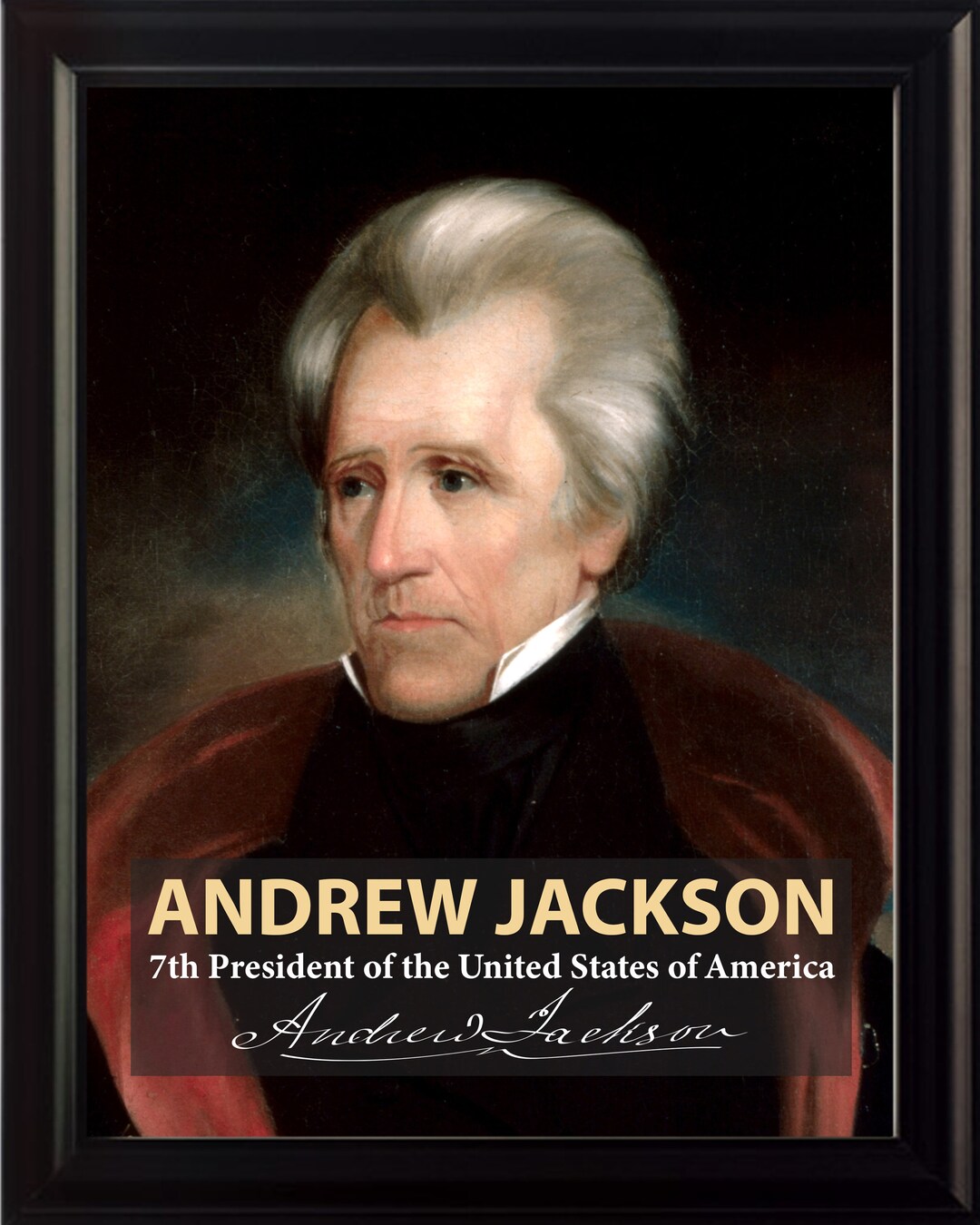 Andrew Jackson 7th President Poster Picture or Framed Wall Art - Etsy