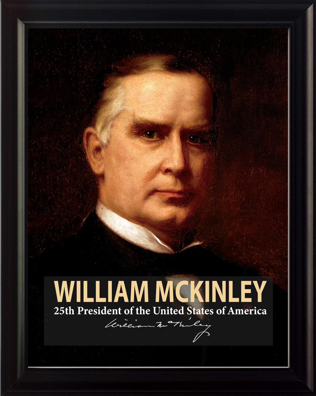 William Mckinley 25th President Poster Picture or Framed Wall Art - Etsy