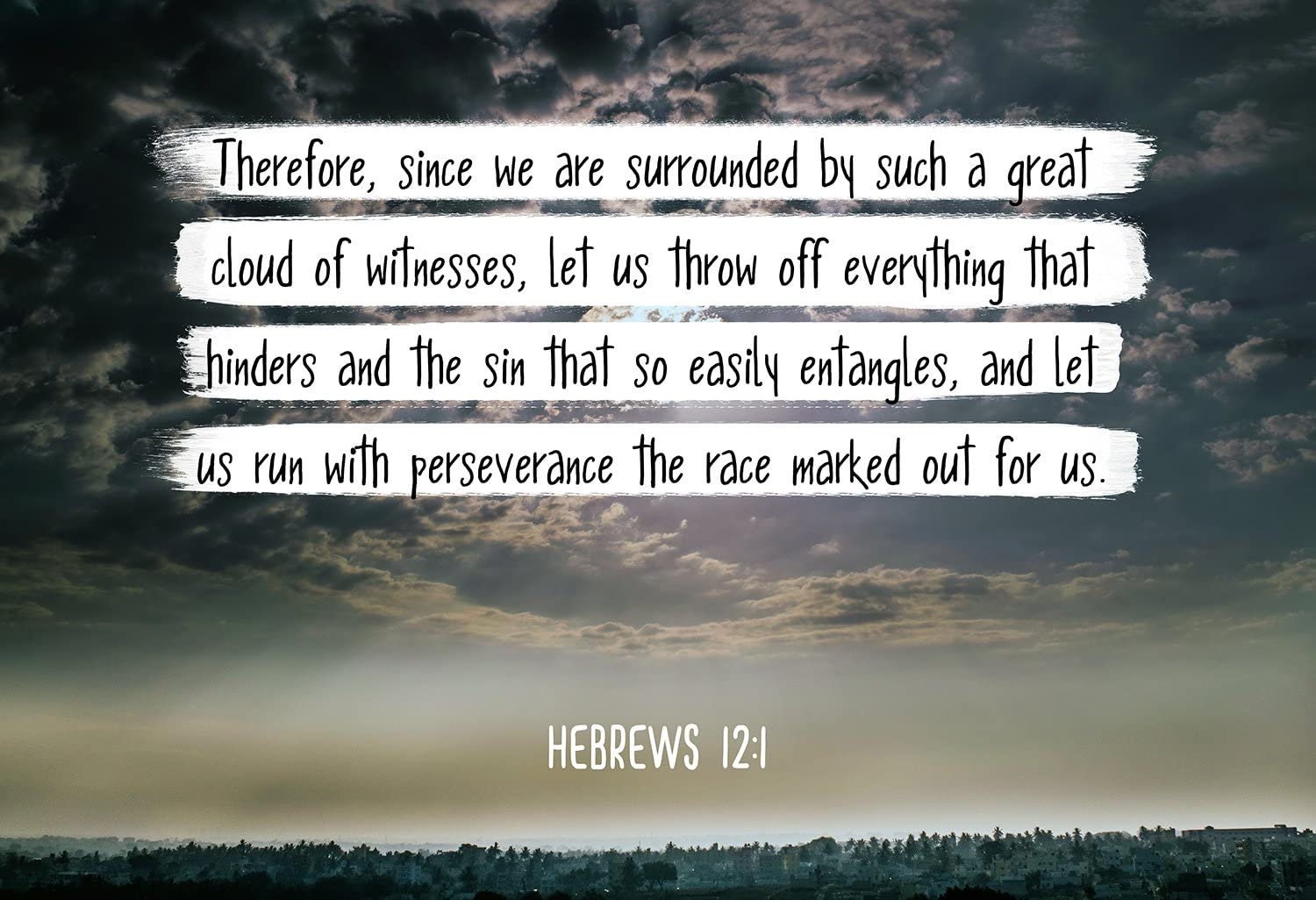 Hebrews 12:1 Christian Poster Framed Picture Wall Decor Print | Etsy