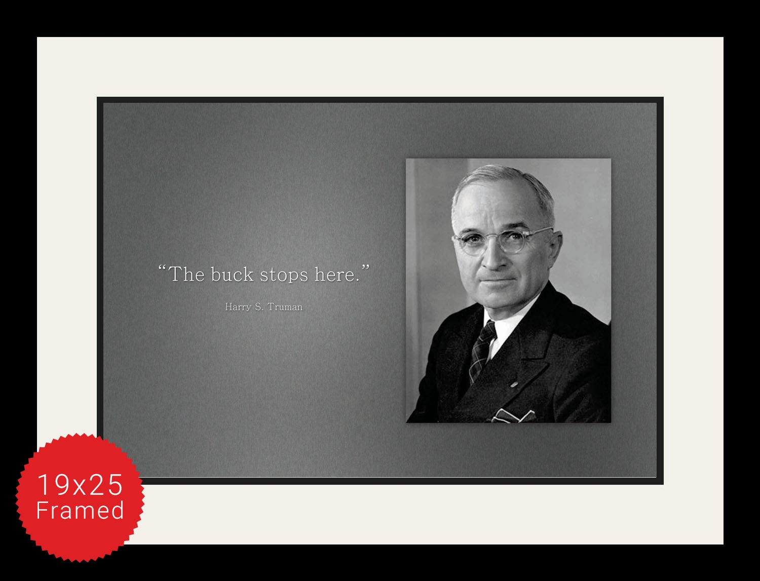 Harry S Truman Photo Picture Poster or Framed Quote | Etsy