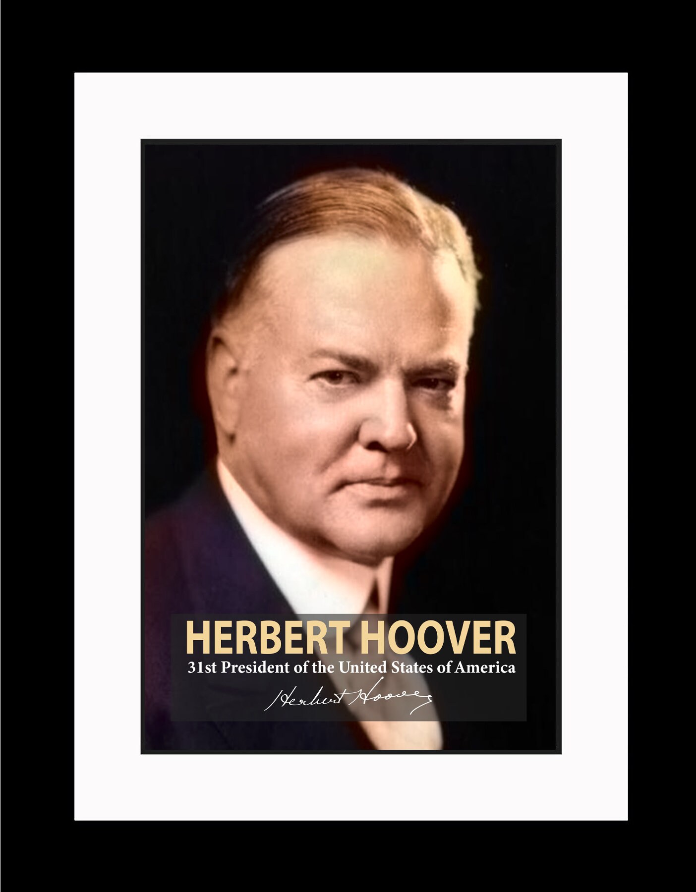 Herbert Hoover 31st President Poster Picture or Framed Wall | Etsy
