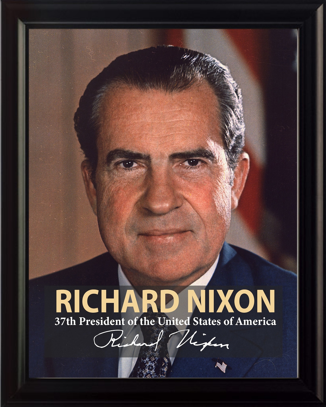 Richard Nixon 37th President Poster Picture or Framed Wall Art - Etsy