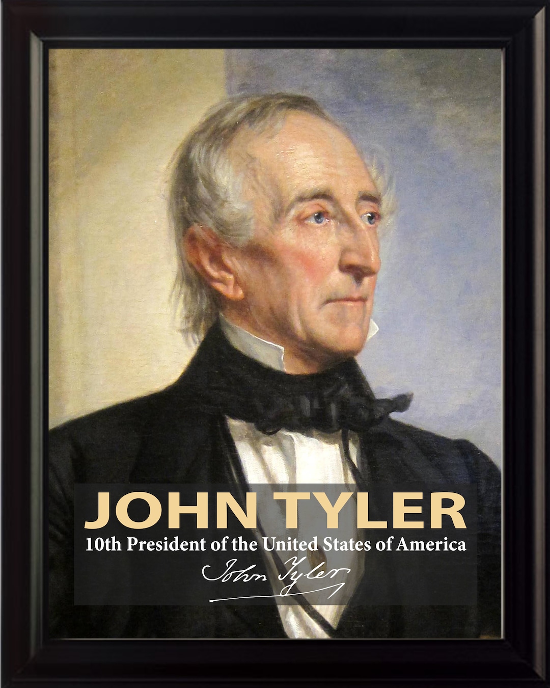 John Tyler 10th President Poster Picture or Framed Wall Art - Etsy