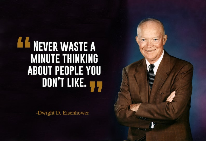 Dwight D. Eisenhower Never Waste A Poster Print Picture or - Etsy