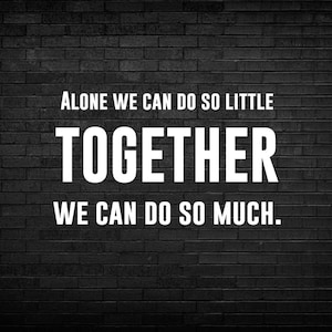 Teamwork Alone We Sportsmanship Poster, Print, Picture or Framed ...