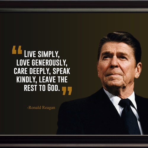 Ronald Reagan Photo Picture Poster or Framed Quote - Etsy