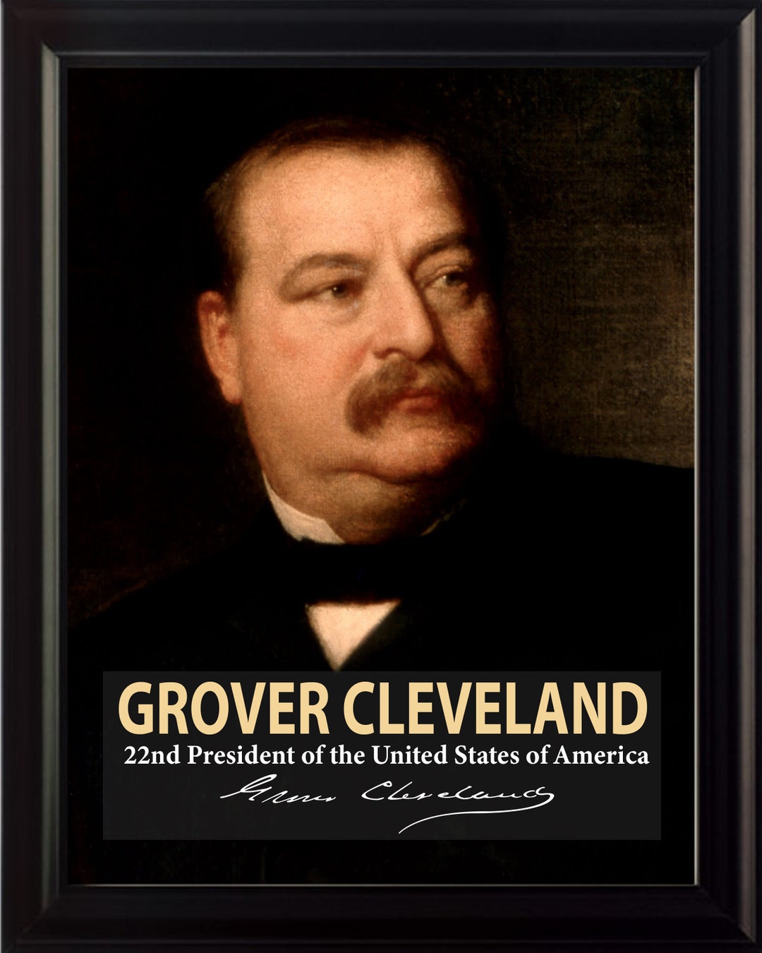Grover Cleveland 22nd President Poster Picture or Framed Wall Art - Etsy