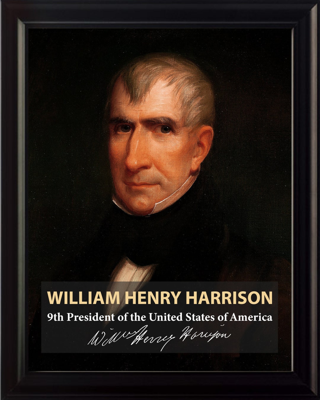 William Henry Harrison 9th President Poster Picture or Framed Wall Art ...
