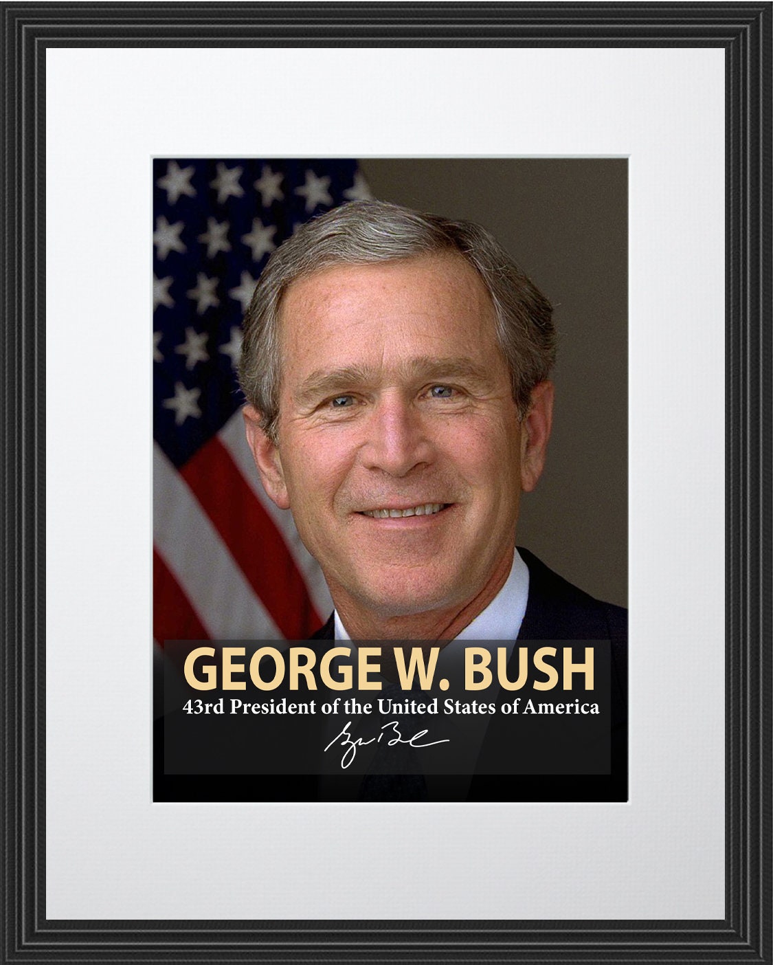 George H. W. Bush 43rd President Poster Picture or Framed Wall Art - Etsy