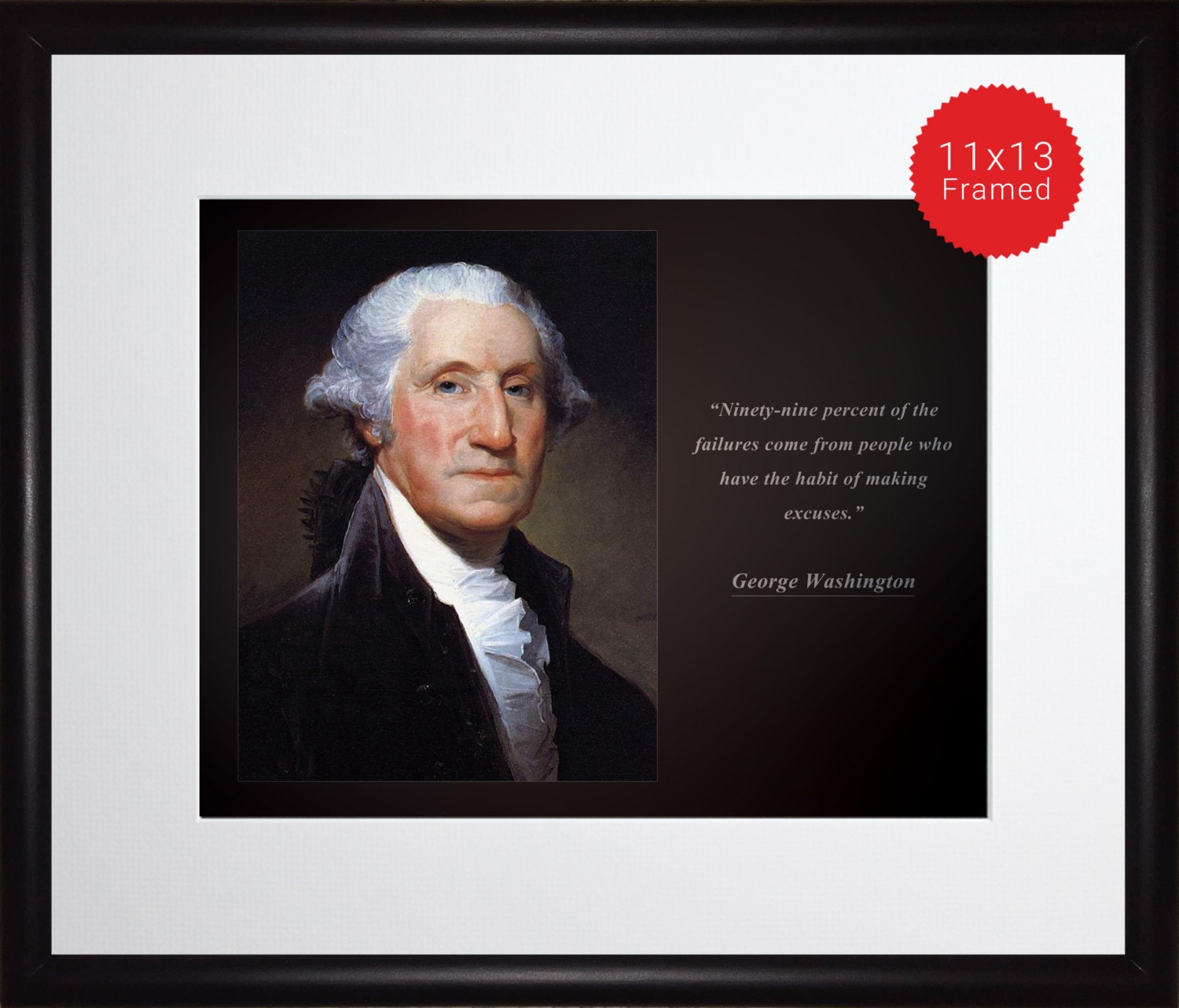 George Washington Photo Picture Poster or Framed Quote | Etsy