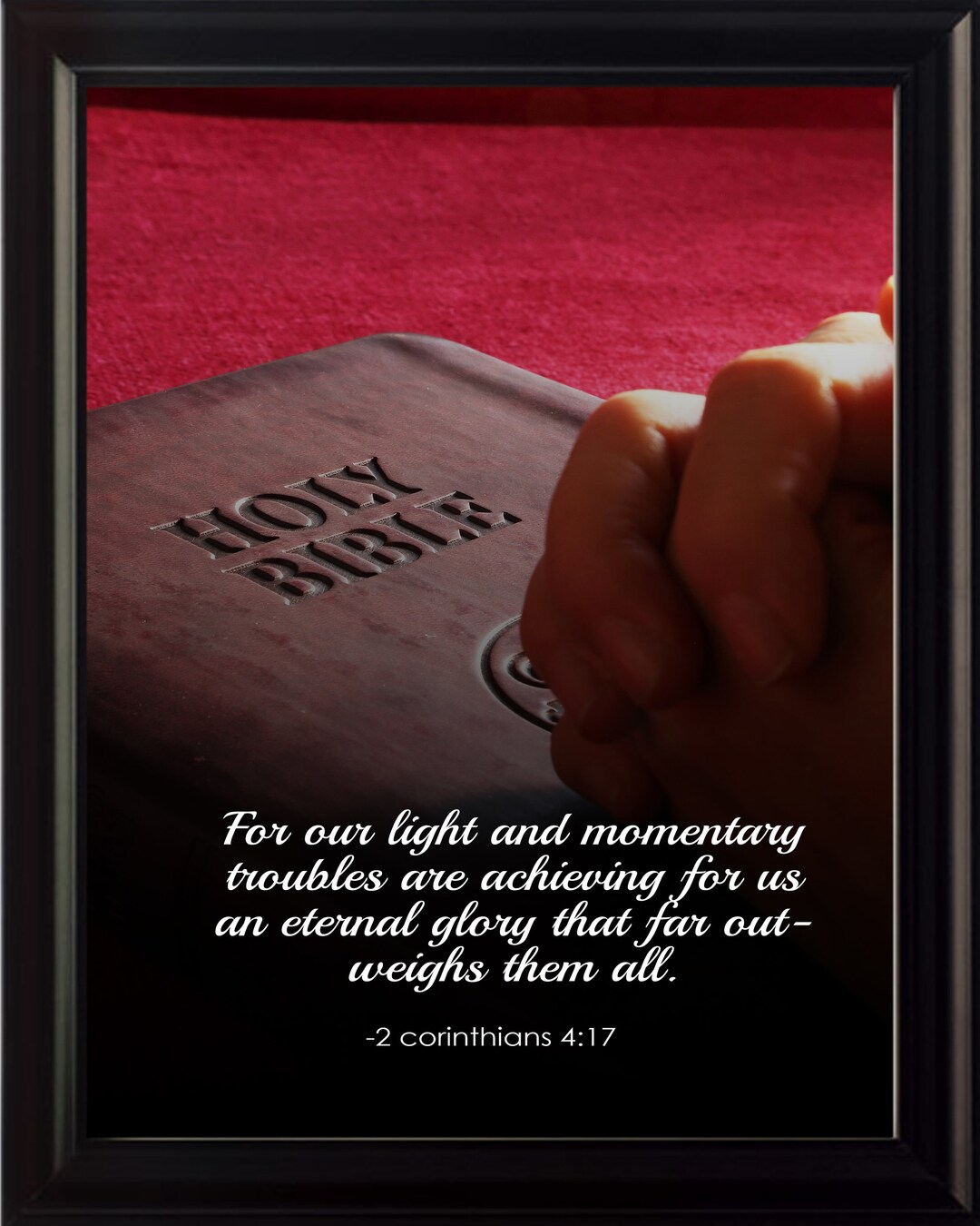 2 Corinthians 4:17 for Our Light Poster, Print, Picture or Framed ...