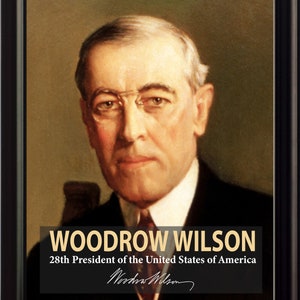 Woodrow Wilson 28th President Poster Picture or Framed Wall Art - Etsy