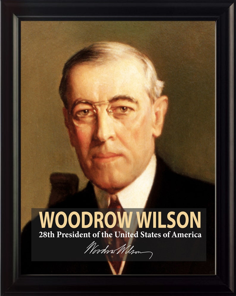 Woodrow Wilson 28th President Poster Picture or Framed Wall - Etsy