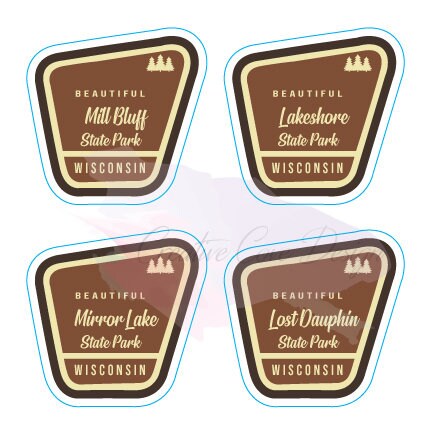 Wisconsin State Park Stickers - Etsy