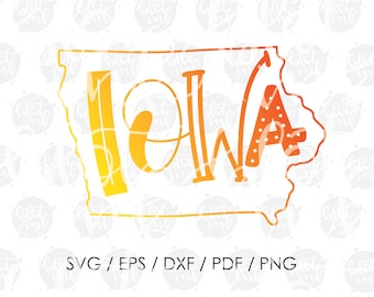 Iowa State Clipart | Etsy