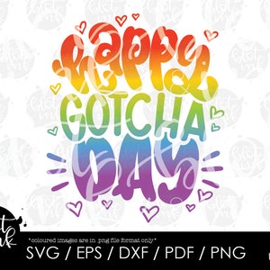 Happy Gotcha Day SVG Cute Kids Adults Adoption Family Happy Portrait ...