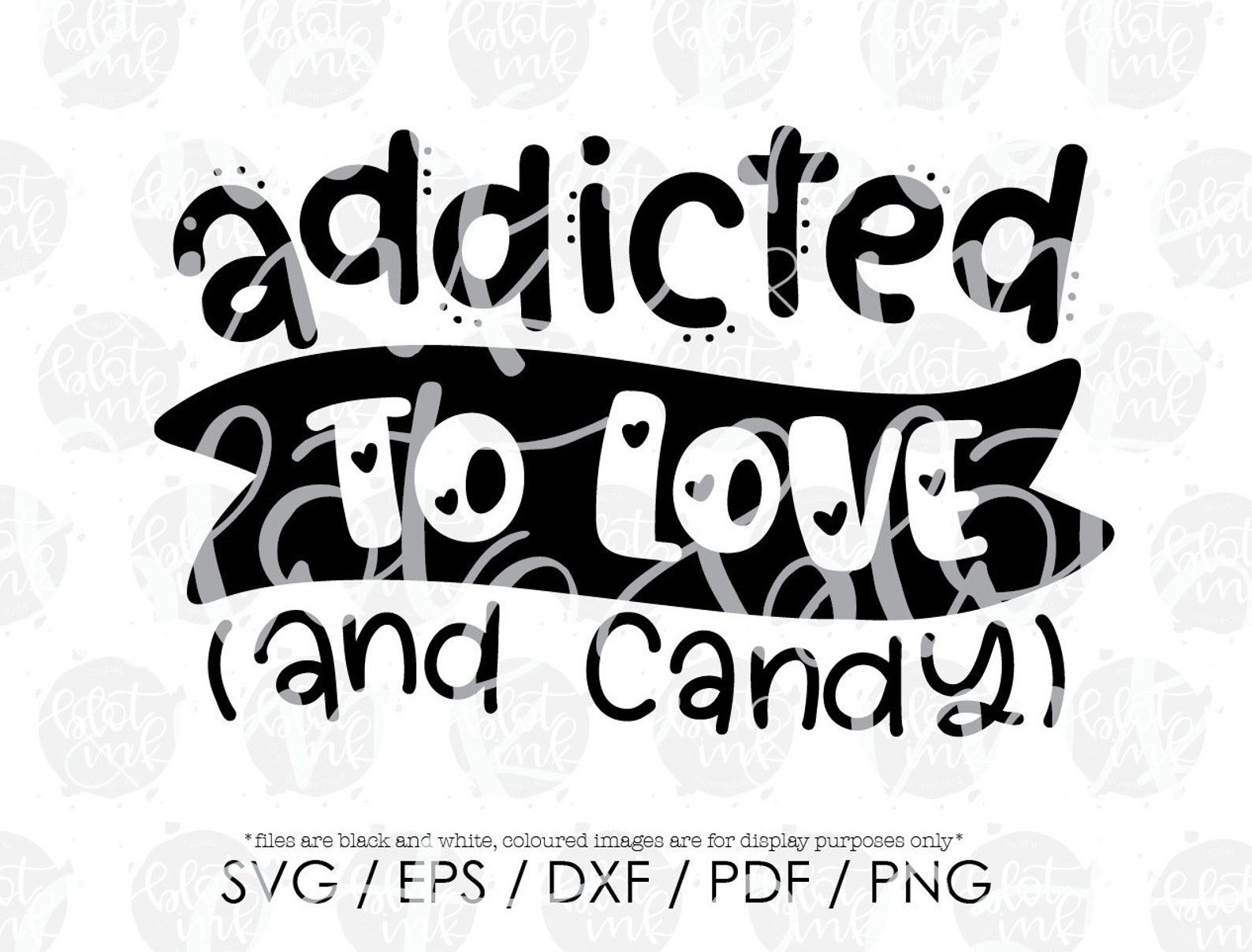 Addicted to Love & Candy SVG Funny Kids Boy Girl Valentines | Etsy