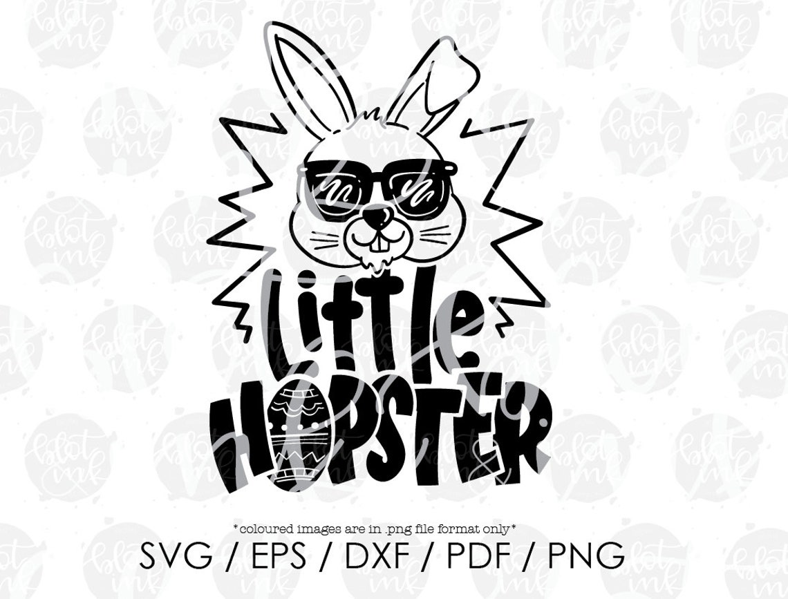 Little Hopster SVG Hipster Easter Bunny Egg Hunt Cute Kids | Etsy
