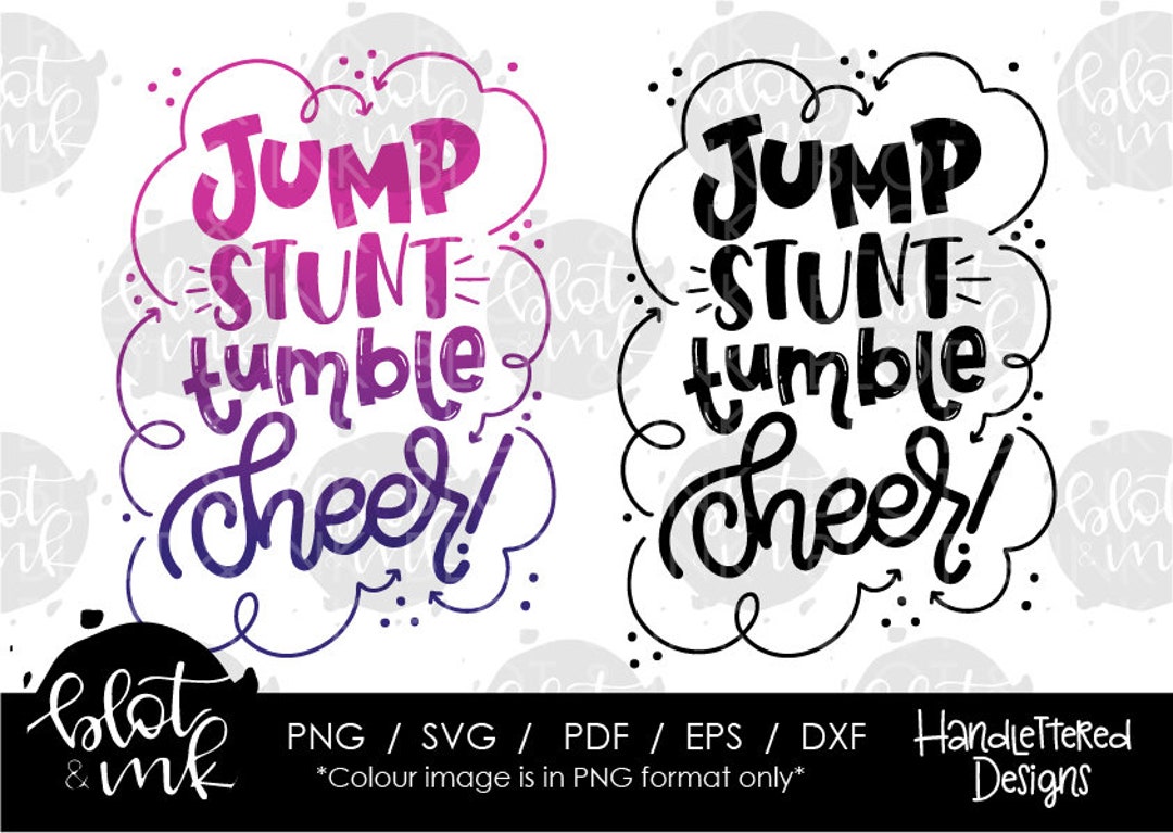 Jump Stunt Tumble Cheer SVG Cheer Leader Cheering Squad Team - Etsy