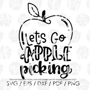 Let's Go Apple Picking SVG Fall Autumn Apple Picking - Etsy