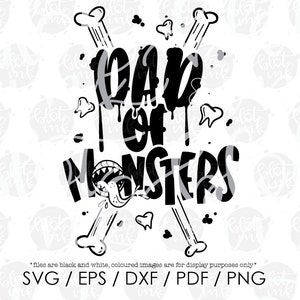 Dad of Monsters SVG Cute Funny Adults Halloween Zombie Dad Papa ...