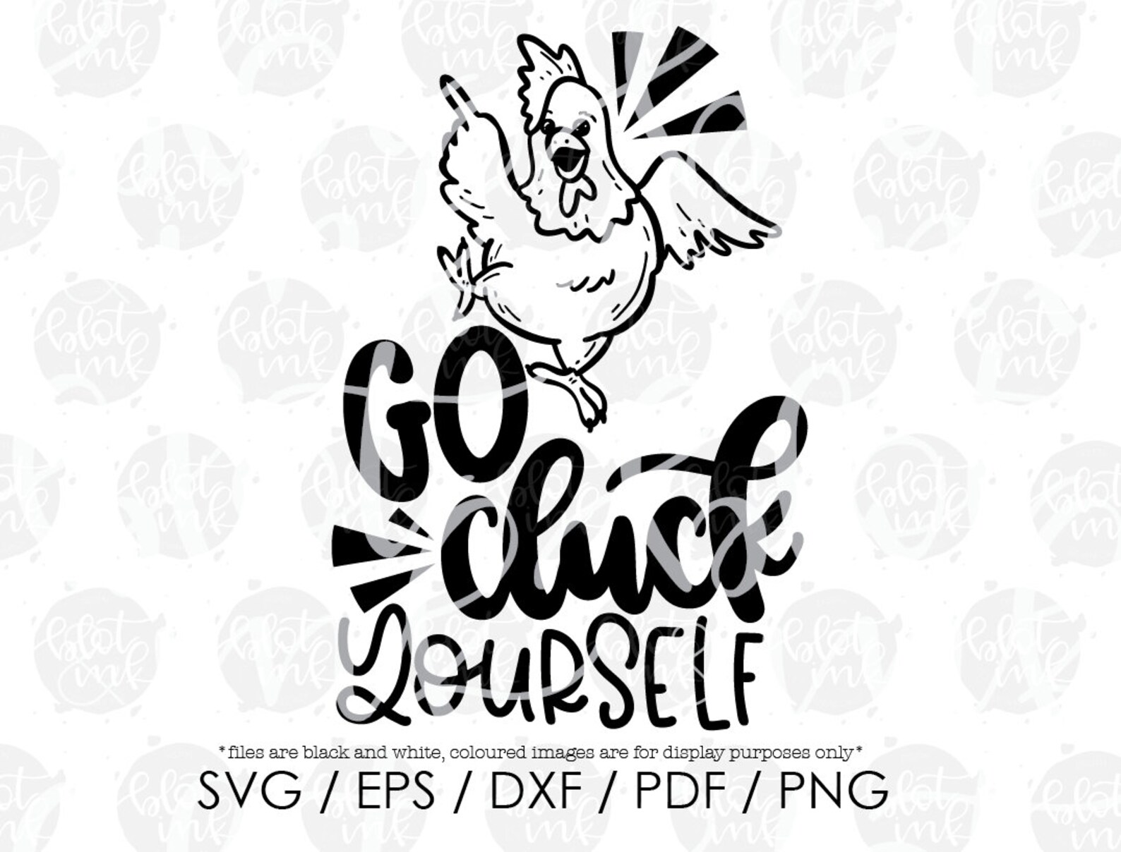 Go Cluck Yourself SVG Funny Adults Joke Fuck Yourself | Etsy