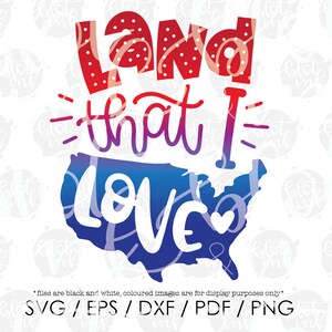 Land That I Love SVG Cute Kids Adults Boy Girl America - Etsy