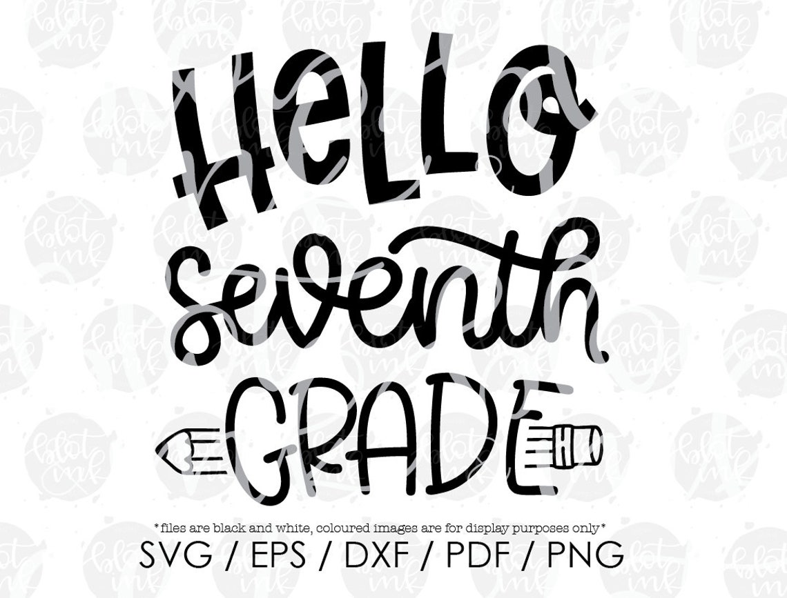 Hello Seventh Grade SVG Cute Kids Back to School 7th Grade - Etsy