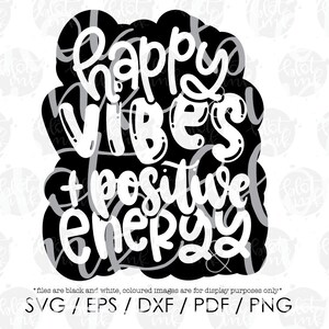 Happy Vibes & Positive Energy SVG Motivation Positivity Kids - Etsy