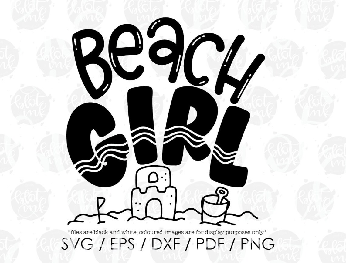 Beach Girl SVG Funny Cute Girls Summer Beach Sand Castle | Etsy
