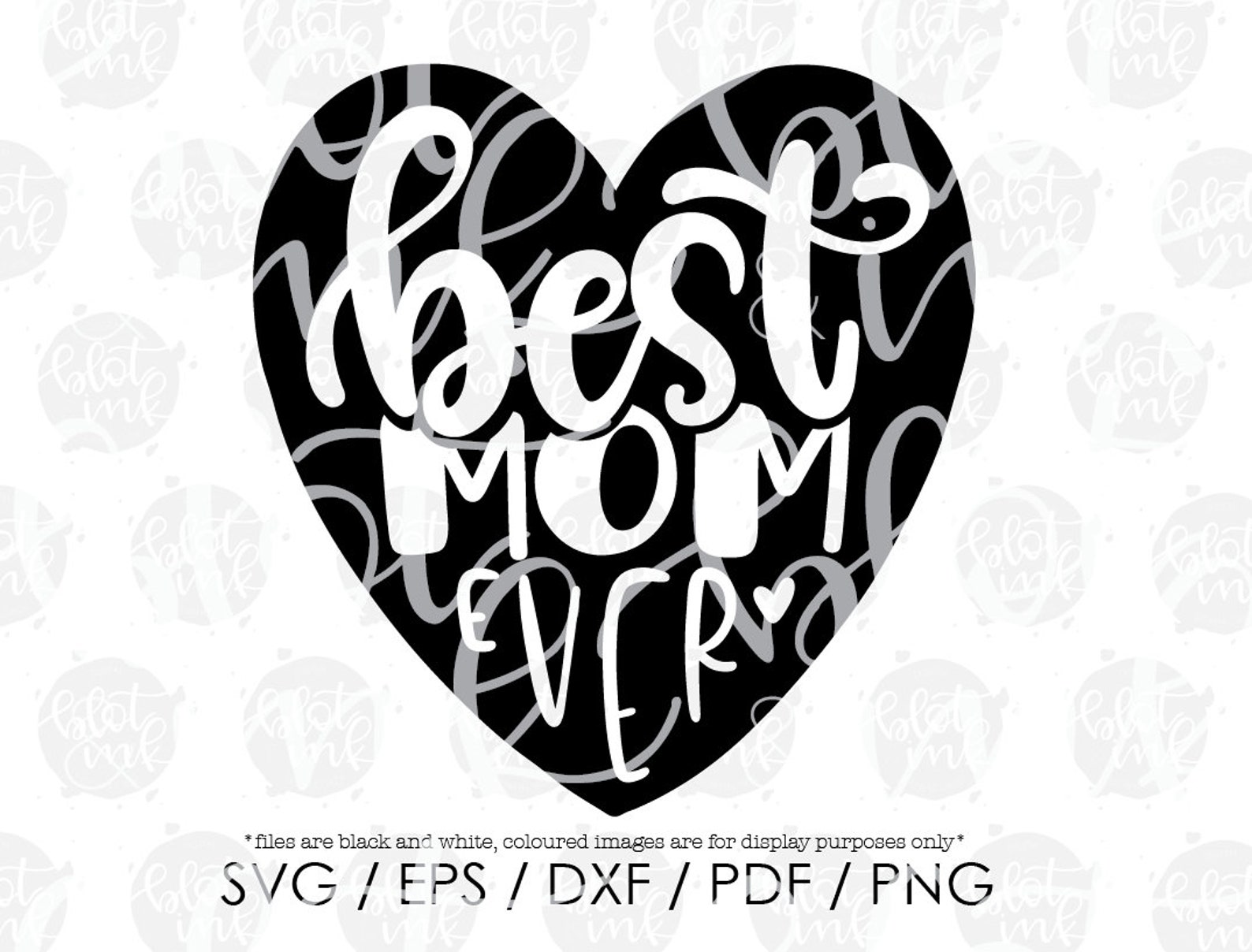 Best Mom Ever SVG Mother's Day Mother Mama Heart Cute - Etsy