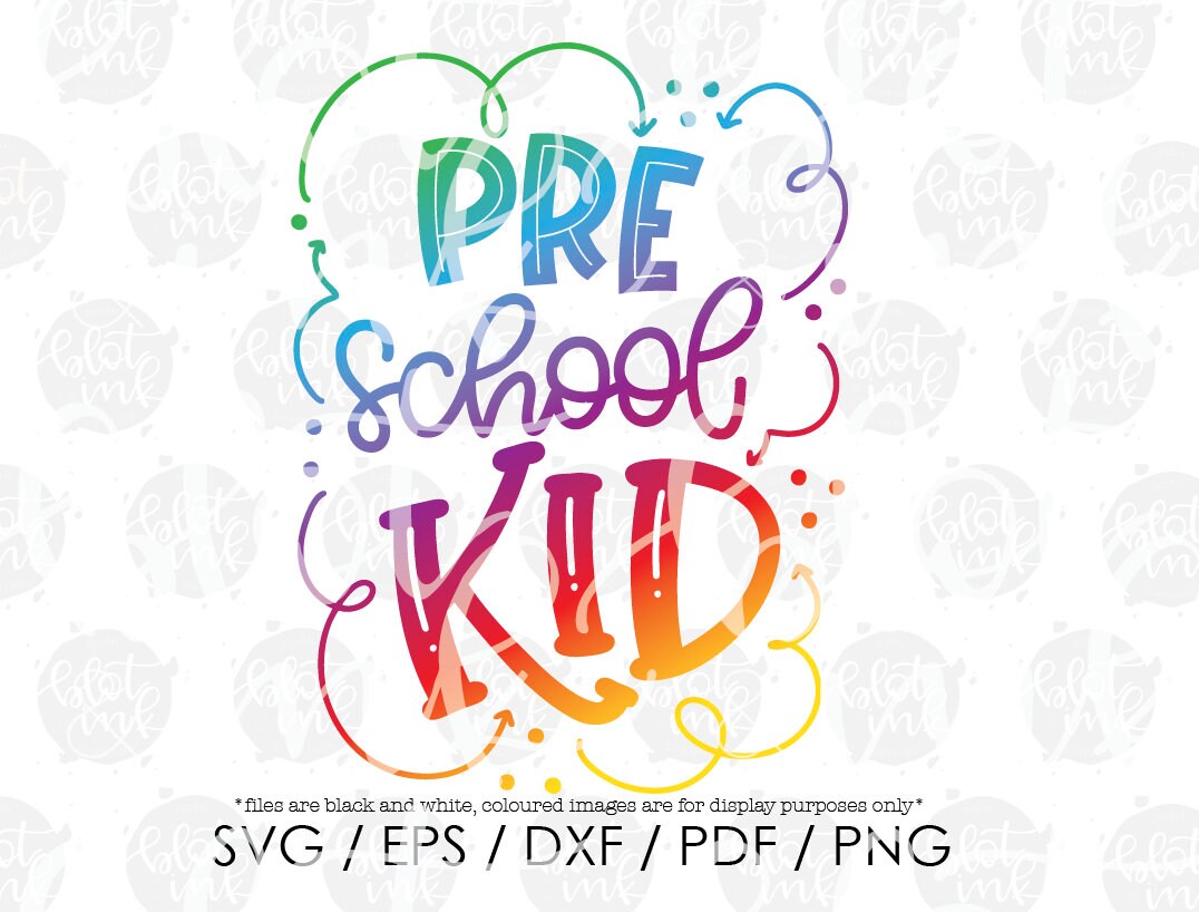 Pre School Kid SVG Pre School Back to School First Day SVG - Etsy