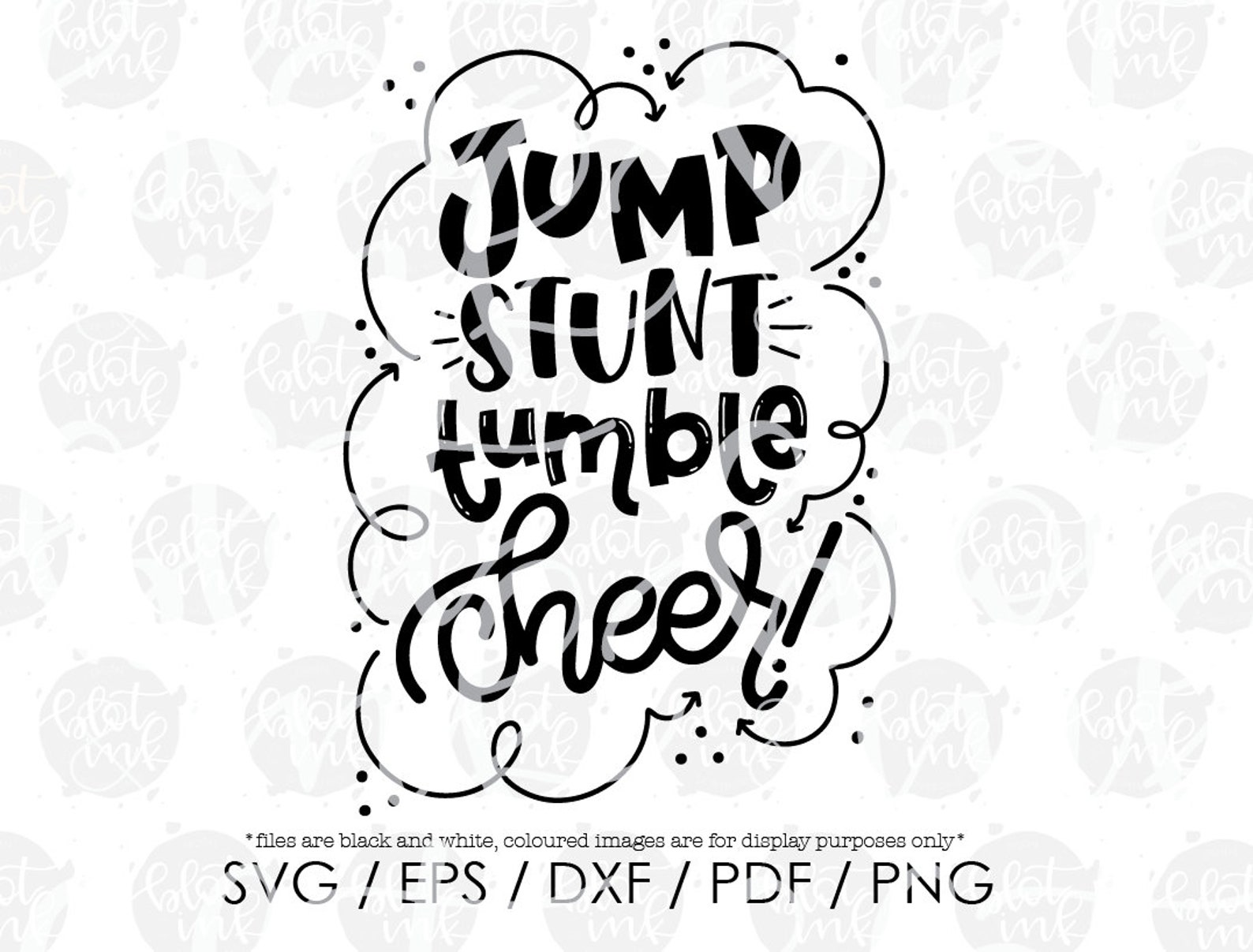 Jump Stunt Tumble Cheer SVG Cheer Leader Cheering Squad Team | Etsy