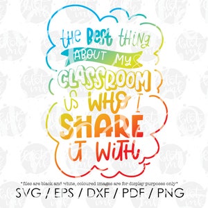 The Best Thing About My Classroom is SVG Teacher Classroom Sign Design ...
