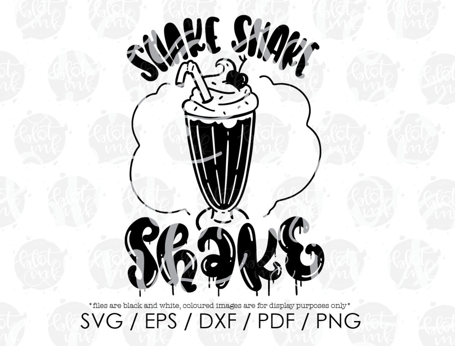 Shake Shake Shake SVG Funny Kids Adults Milkshake Design | Etsy