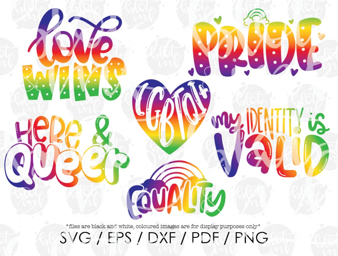 LGBT Pride Pack SVG Gay Lesbian Bisexual Trans Queer Intersex Pride ...