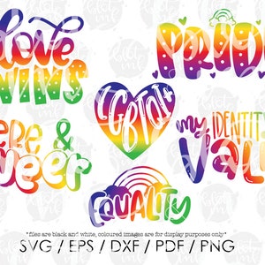 LGBT Pride Pack SVG Gay Lesbian Bisexual Trans Queer Intersex Pride ...