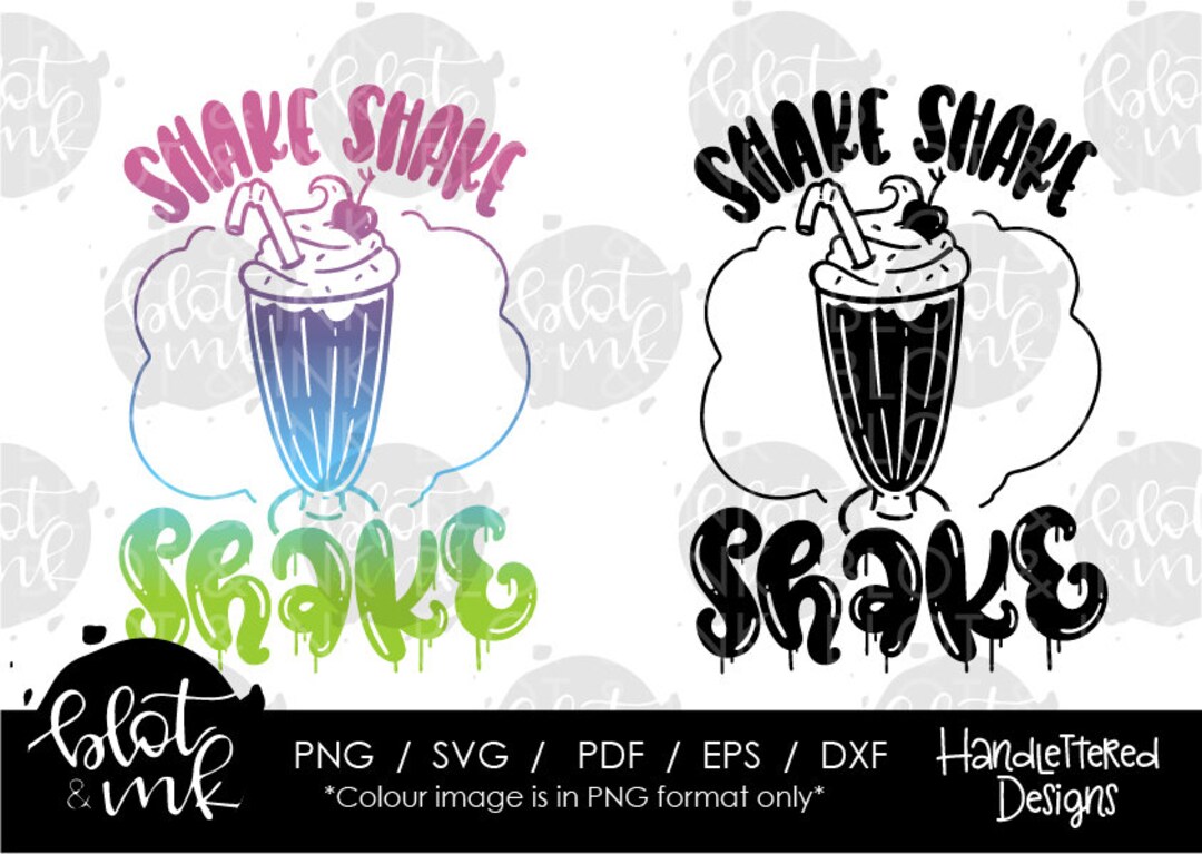 Shake Shake Shake SVG Funny Kids Adults Milkshake Design - Etsy