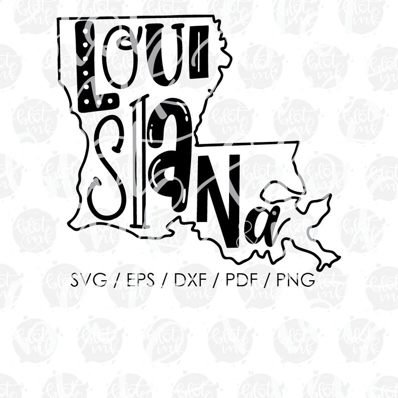 Louisiana State Outline Design SVG Louisiana Thing Southern | Etsy