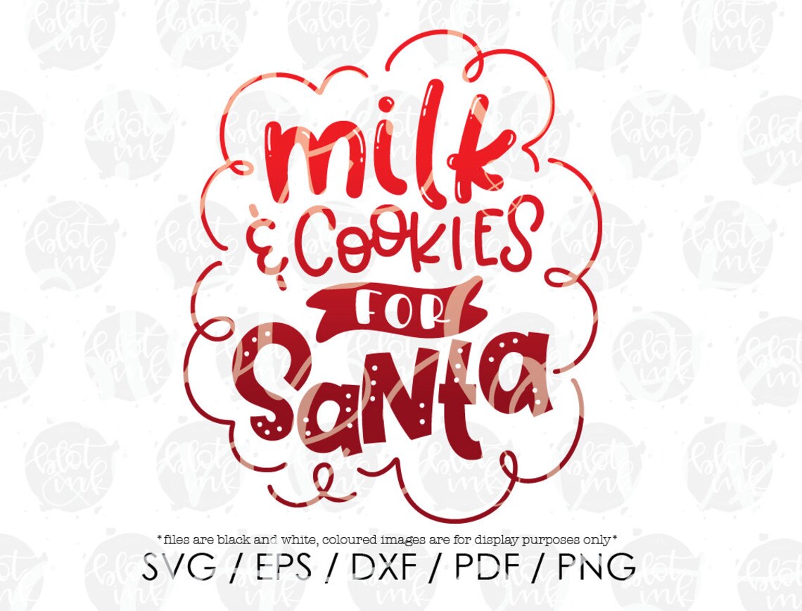 Milk and Cookies for Santa SVG Christmas Xmas Milk & Cookies - Etsy