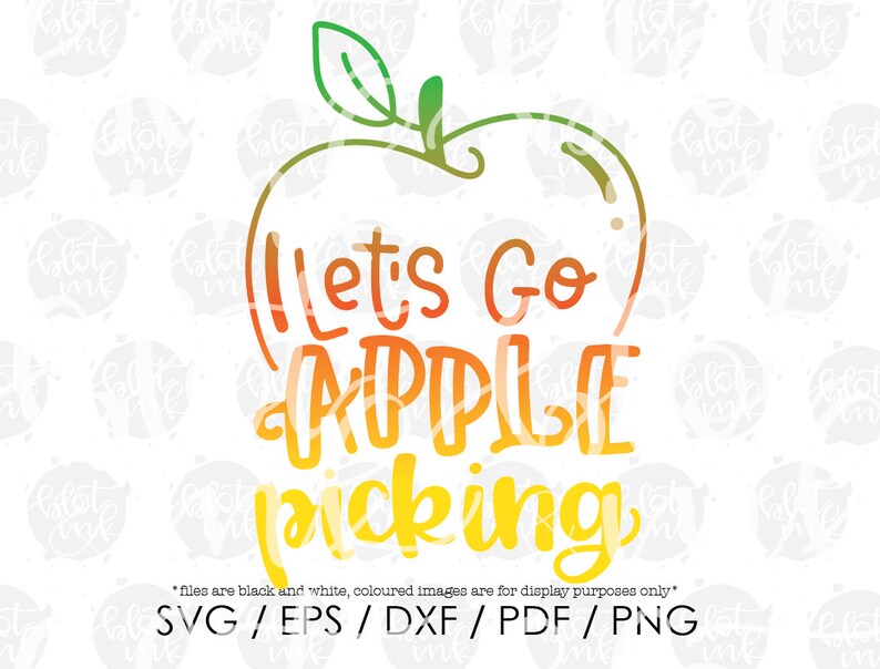 Let's Go Apple Picking SVG Fall Autumn Apple Picking - Etsy