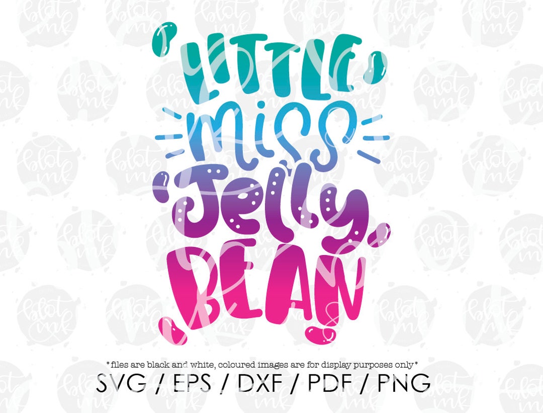 Little Miss Jellybean SVG Easter Cute Kids Girl Easter - Etsy