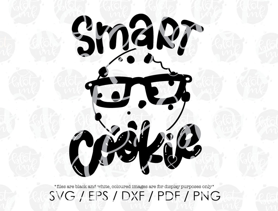Smart Cookie SVG School Kids Geek Cookie Funny Glasses | Etsy