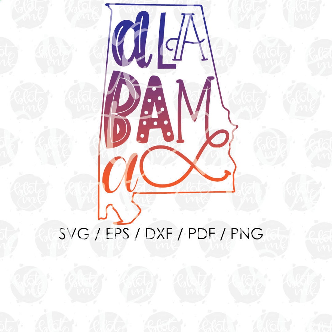 Alabama State Design SVG Alabama Fun Cute Design File Kids - Etsy