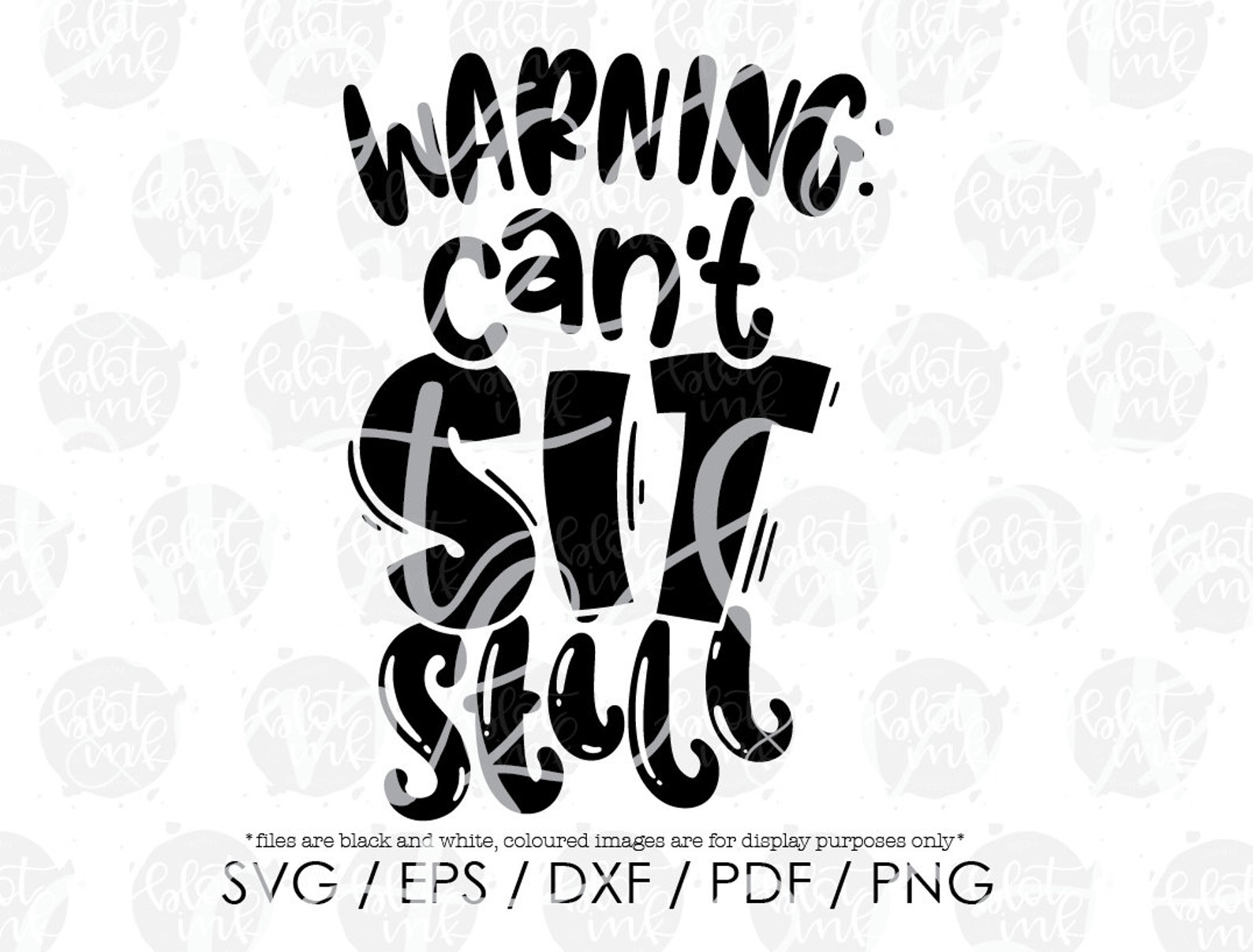 Warning: Can't Sit Still SVG Funny Cute Kids Toddler - Etsy