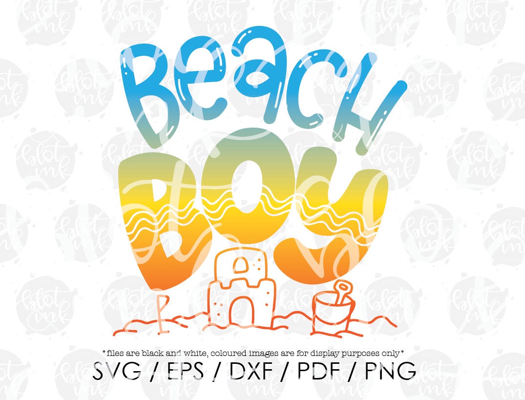 Beach Boy SVG Funny Cute Boys Summer Beach Sand Castle Waves | Etsy